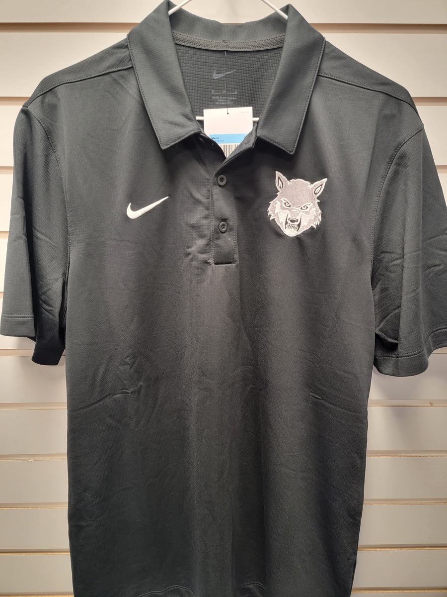 Dri Fit Black Wolf Head Polo – WCHS Wolves Spirit Shop